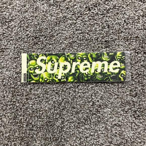 Supreme | Wall Decor | Skull Box Logo Sticker 20 Liquid Blue | Poshmark